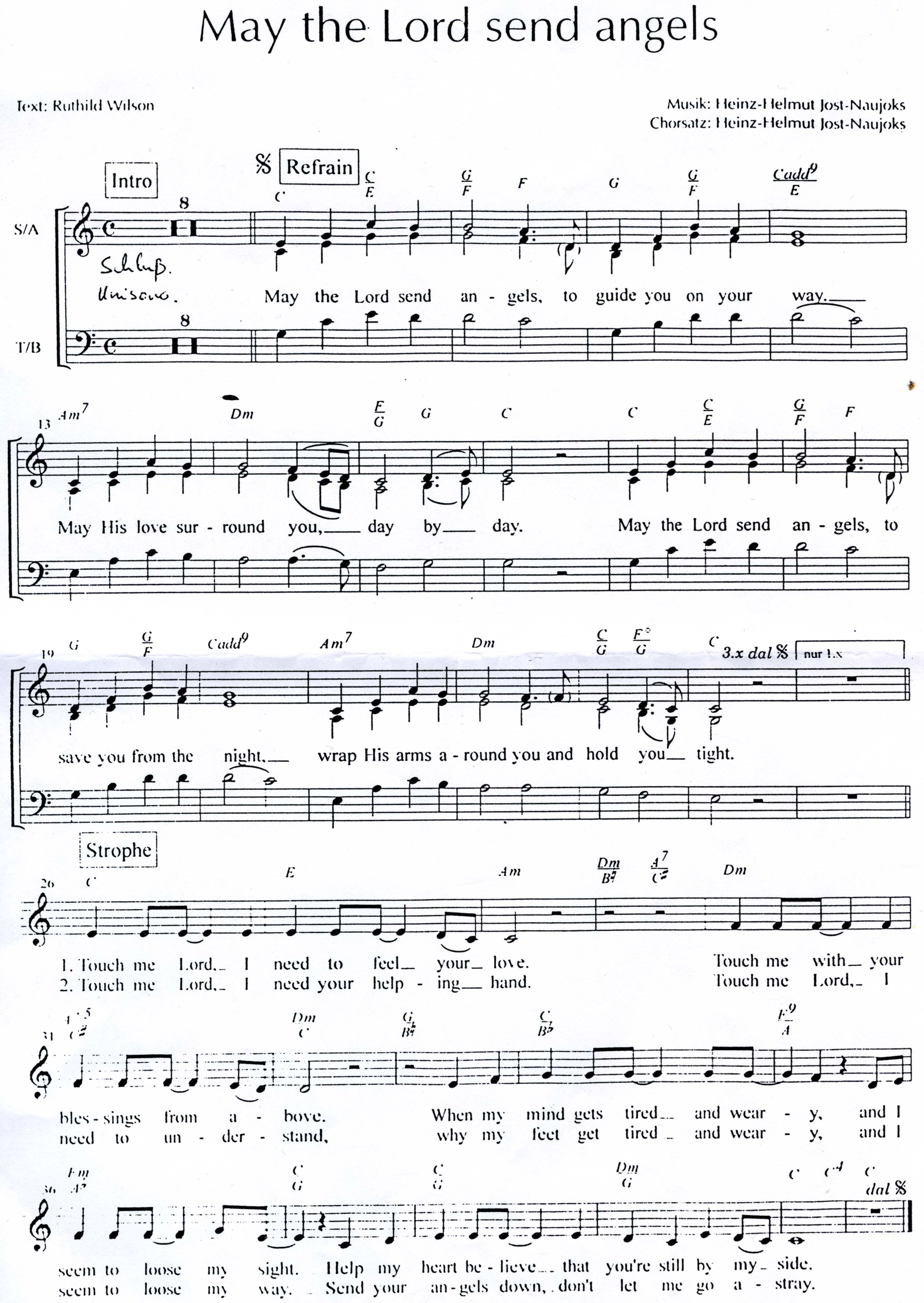 Geh in Gottes Frieden - (Originaltitel: May the Lord send angels ...